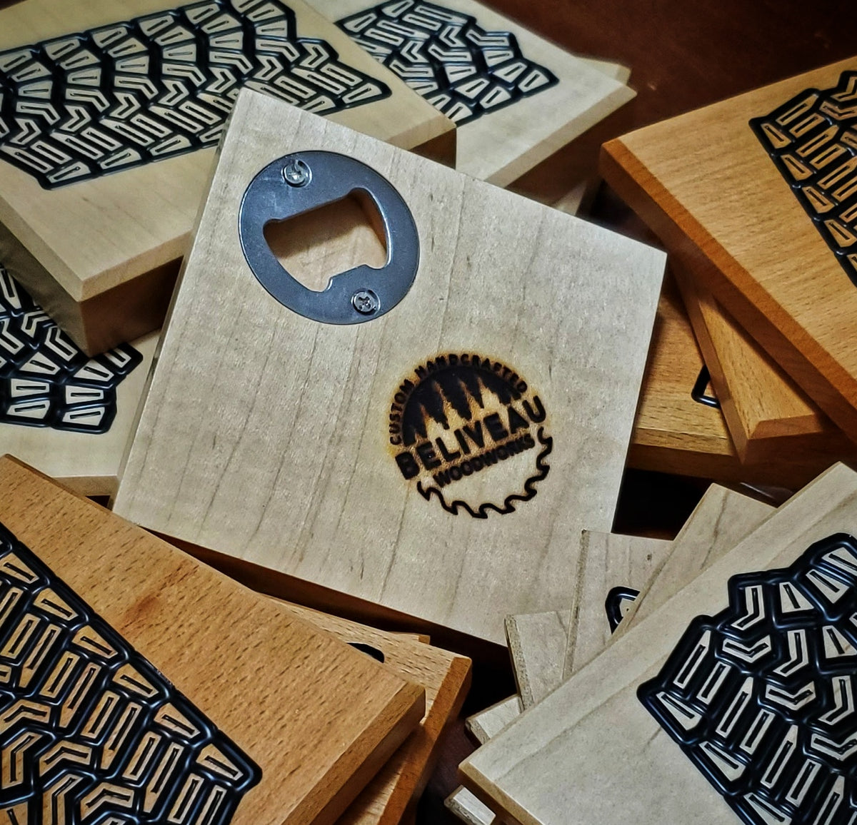Gravel Tire Tread Coaster Set – Beliveau Woodworks
